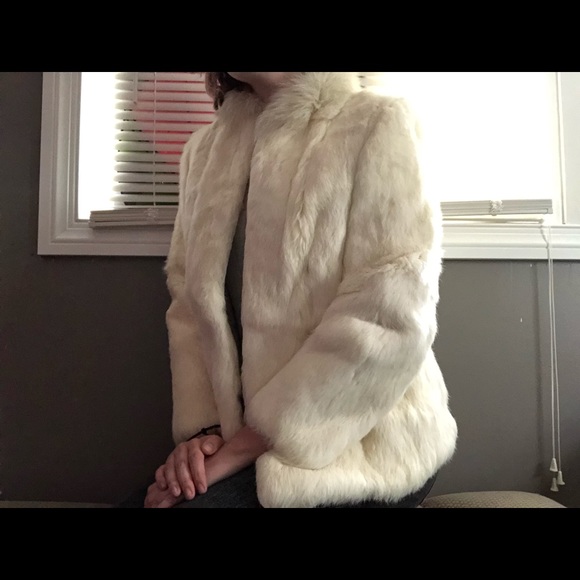 Elan | Jackets & Coats | Authentic White Rabbit Fur Coat | Poshmark
